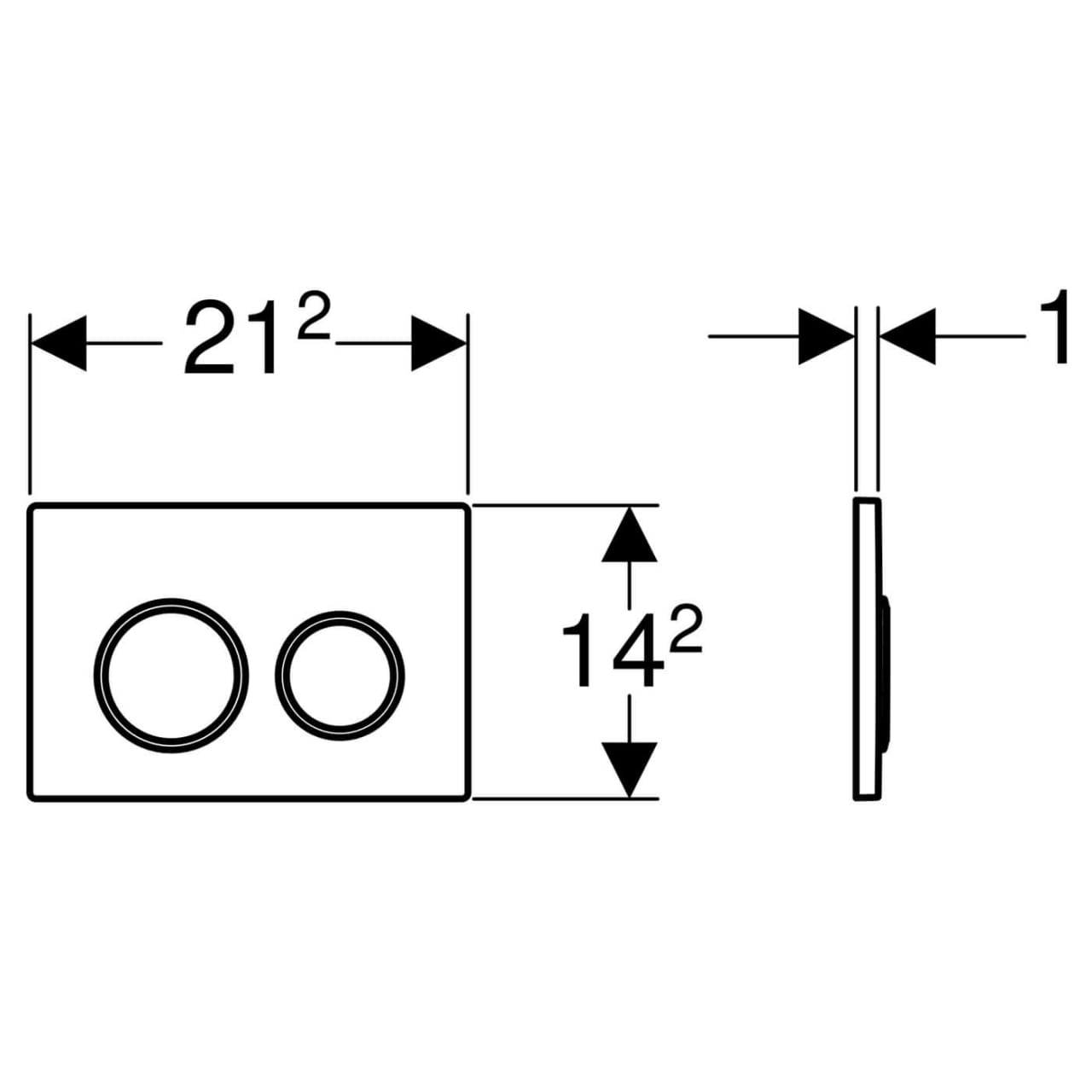 115.240.KJ.1 - Geberit Kappa21 Dual Flush Plate : Bathroom Planet