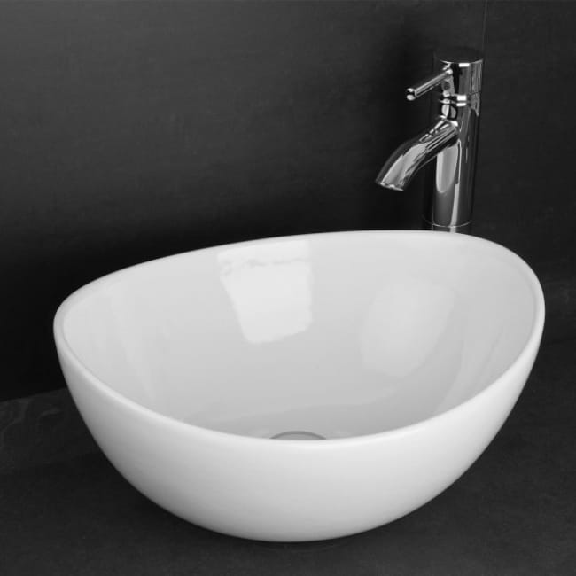 SHELBAS - RAK Shell Sit On Wash Basin : Bathroom Planet