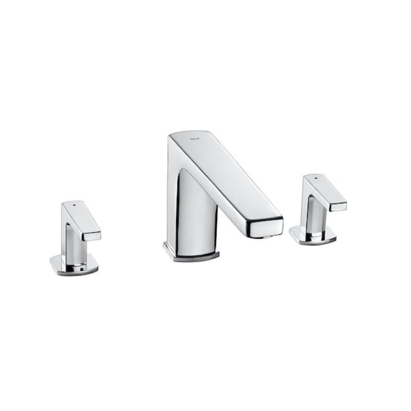 5A1001C00 - Roca L90 Deck Mounted 3 Hole Basin Mixer Tap : Bathroom Planet
