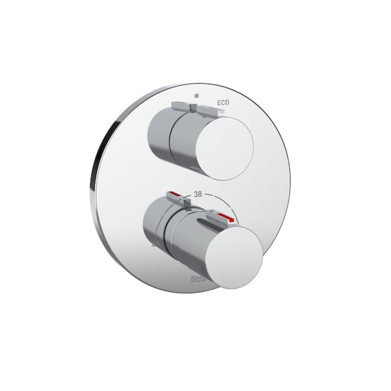 5A0D09C00 - Roca T-1000 Round Thermostatic Bath Shower Valve : Bathroom ...