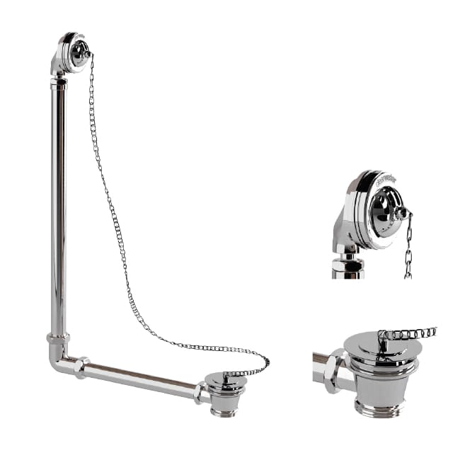 Burlington Exposed Bath Overflow with Waste : Bathroom Planet