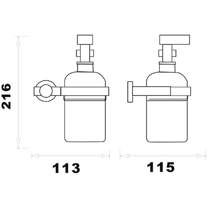 RAKSPH9907 - RAK Sphere Soap Dispenser : Bathroom Planet