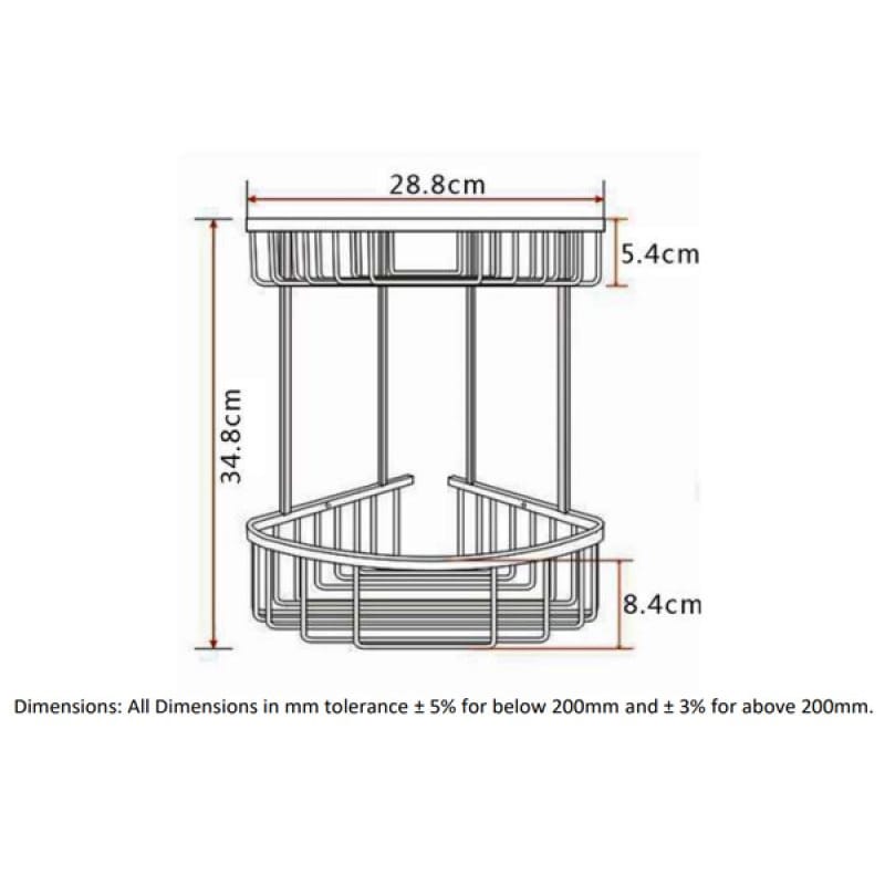 RAKBSK002 - RAK Corner Basket : Bathroom Planet