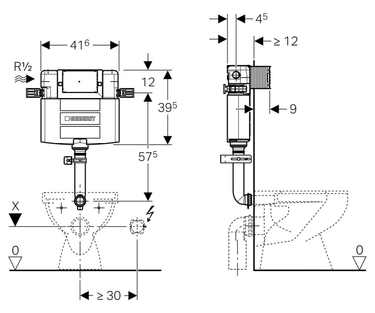 109.061.00.1 - Geberit Omega Concealed Cistern : Bathroom Planet