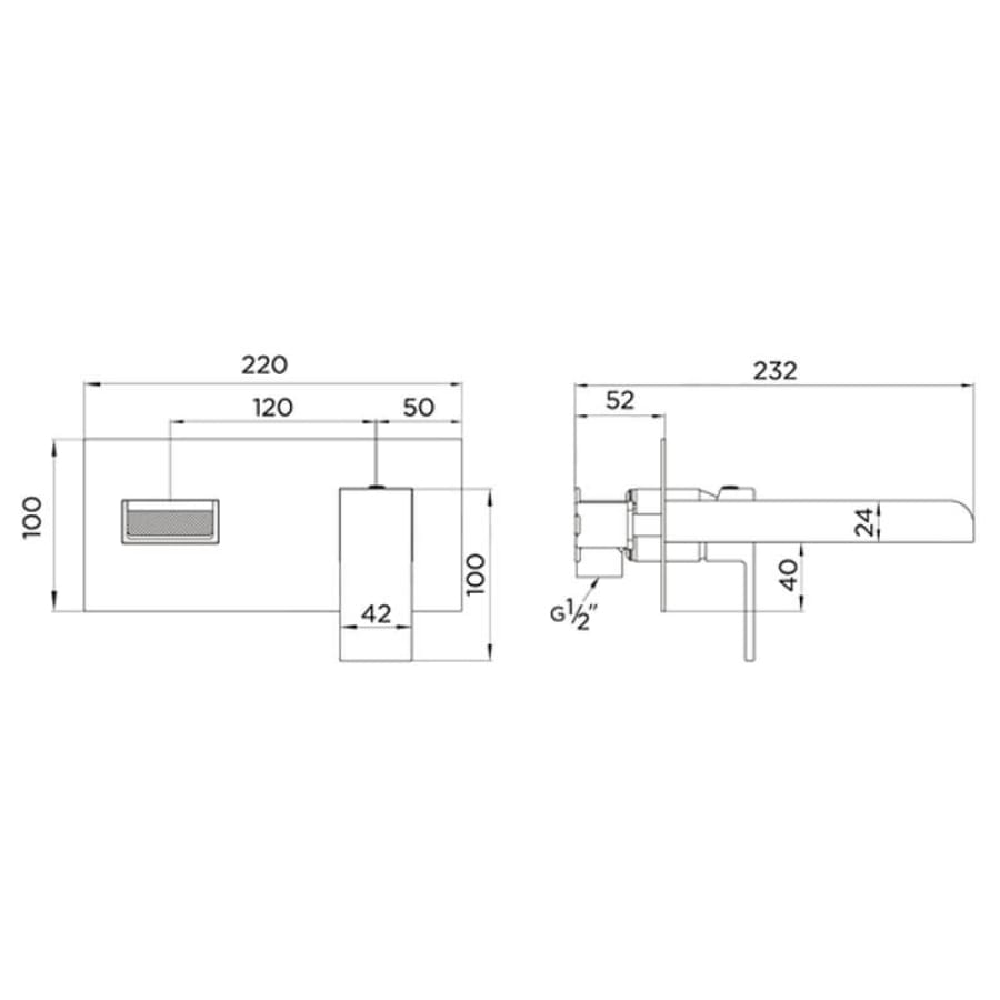 ET9086 - Essential Soho Wall Mounted Basin Mixer : Bathroom Planet