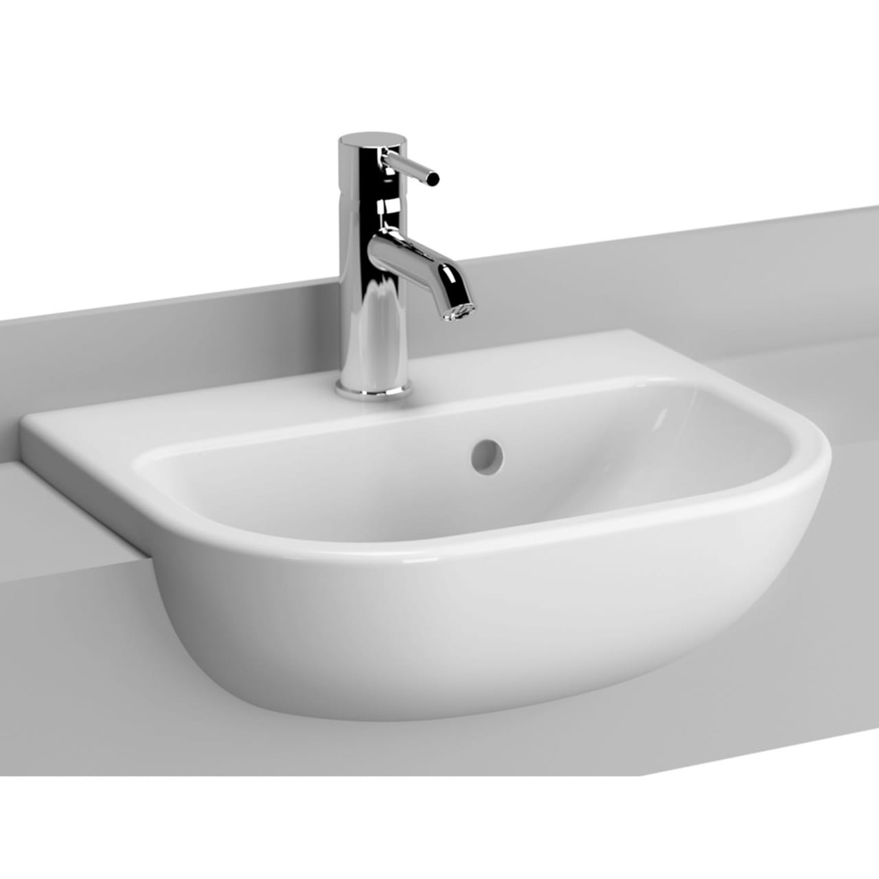 VitrA S20 Semi Recessed Basin : Bathroom Planet