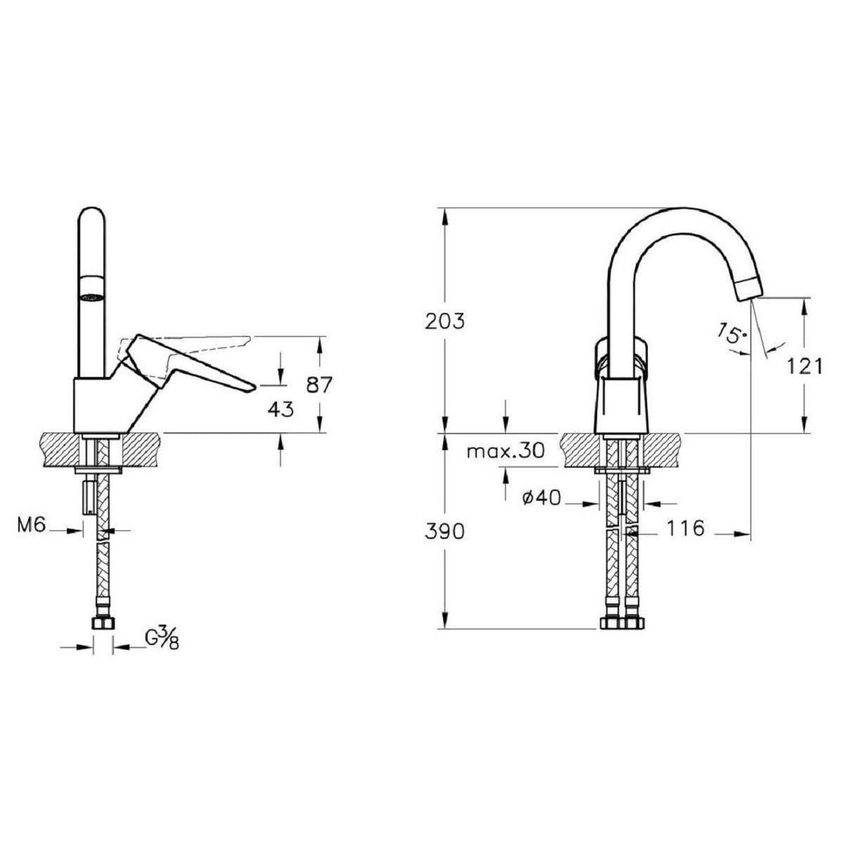 A42442VUK - VitrA Solid S Basin Mixer : Bathroom Planet