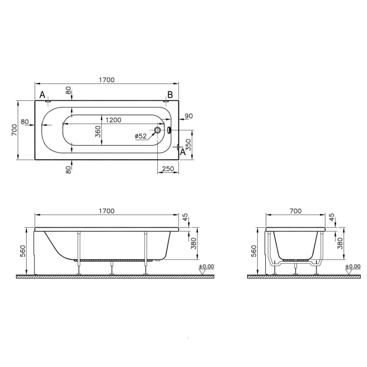 50820001000 - VitrA Optima Bath : Bathroom Planet