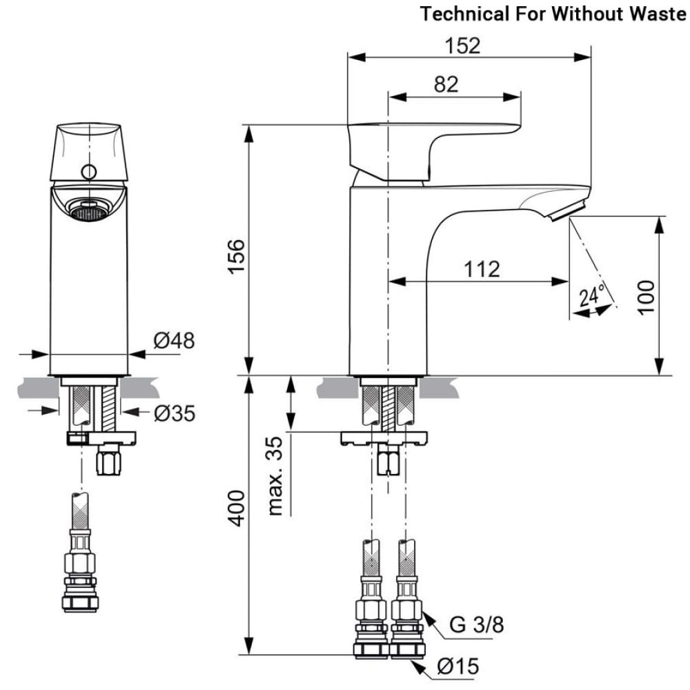 A7064AA - Ideal Standard Concept Air Lever Basin Mixer : Bathroom Planet