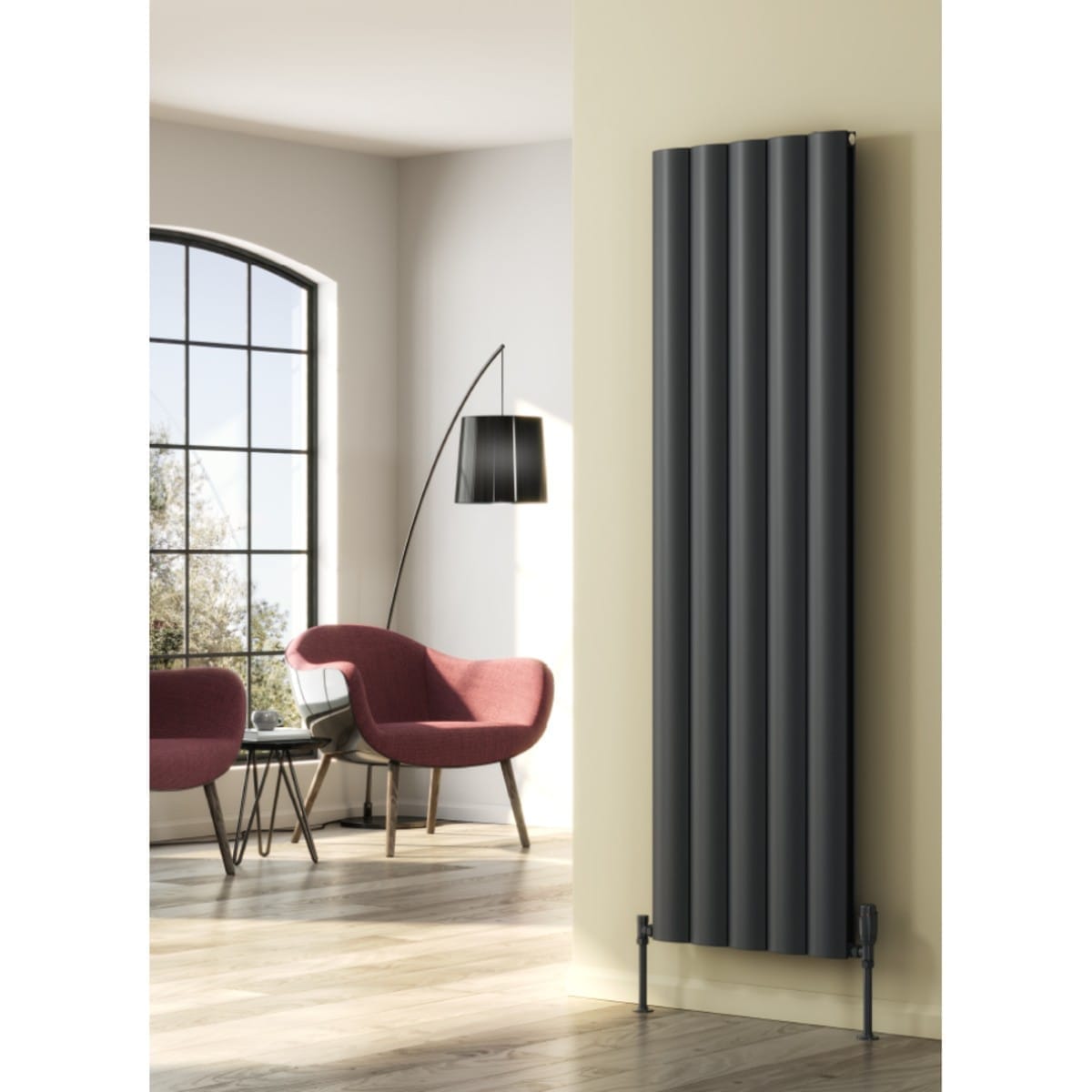 Reina Belva Vertical Aluminium Radiator : Bathroom Planet