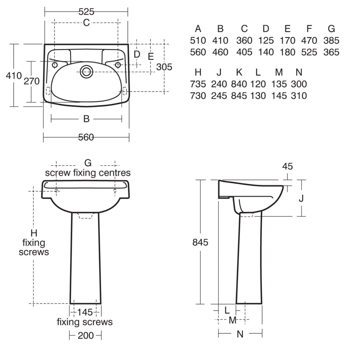 S217001 S914567 S911567 - Armitage Shanks Sandringham Royalex Basin ...