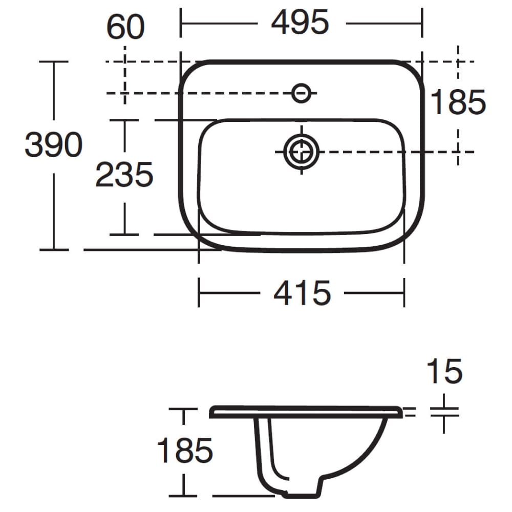 S248401 - Armitage Shanks Planet 21 Countertop Basin : Bathroom Planet