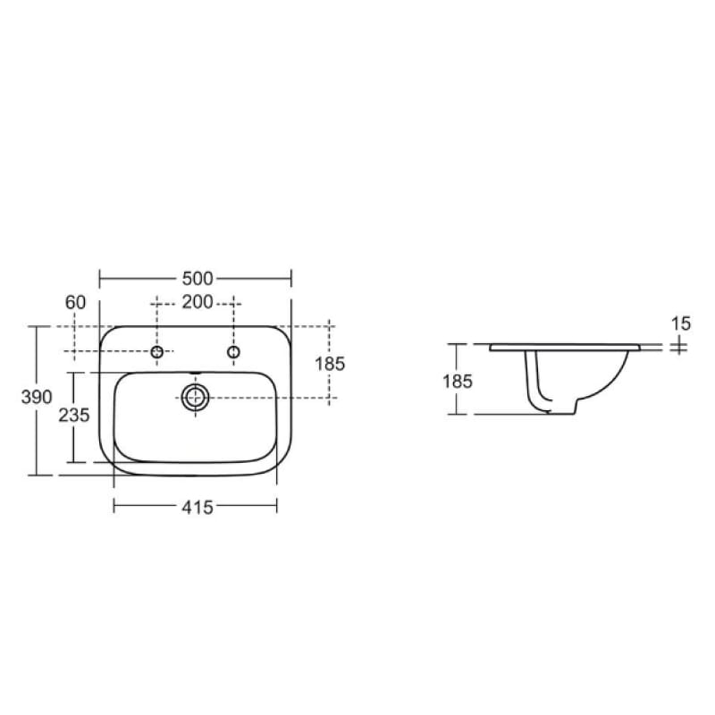 S248501 - Armitage Shanks Planet 21 Countertop Basin : Bathroom Planet