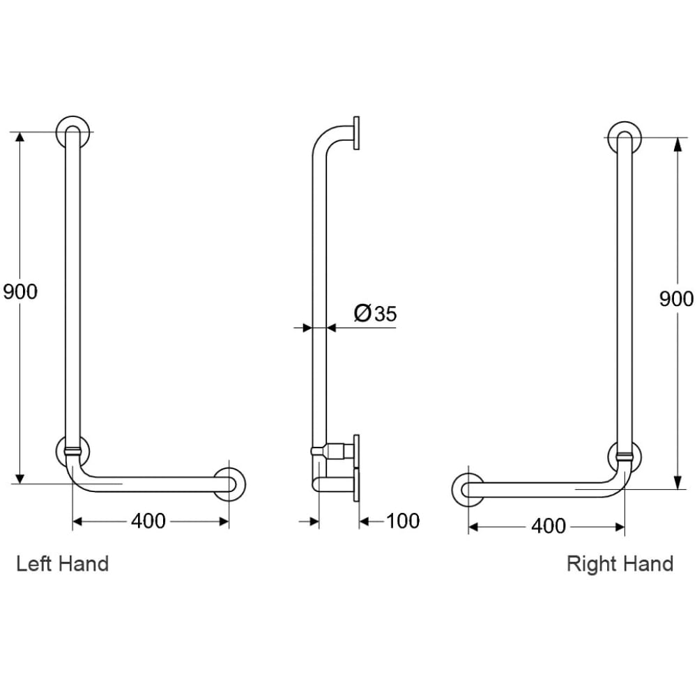 S6474AC - Armitage Shanks Contour 21 Angled Shower Grab Rail : Bathroom ...