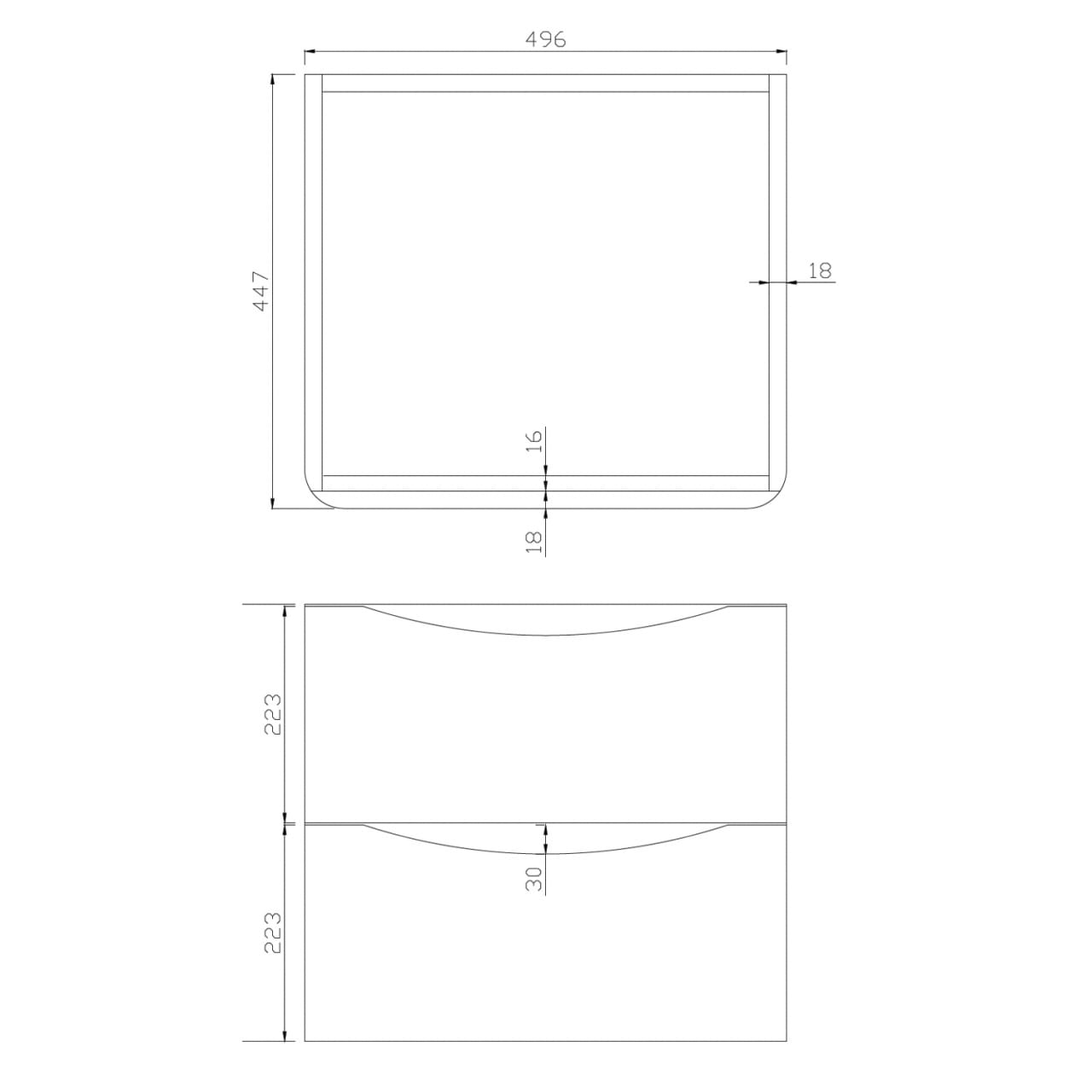 CONTOUR500WALLCAB-GWTE CONTOUR-500-COUNTERTOP - Casa Bano Contour ...