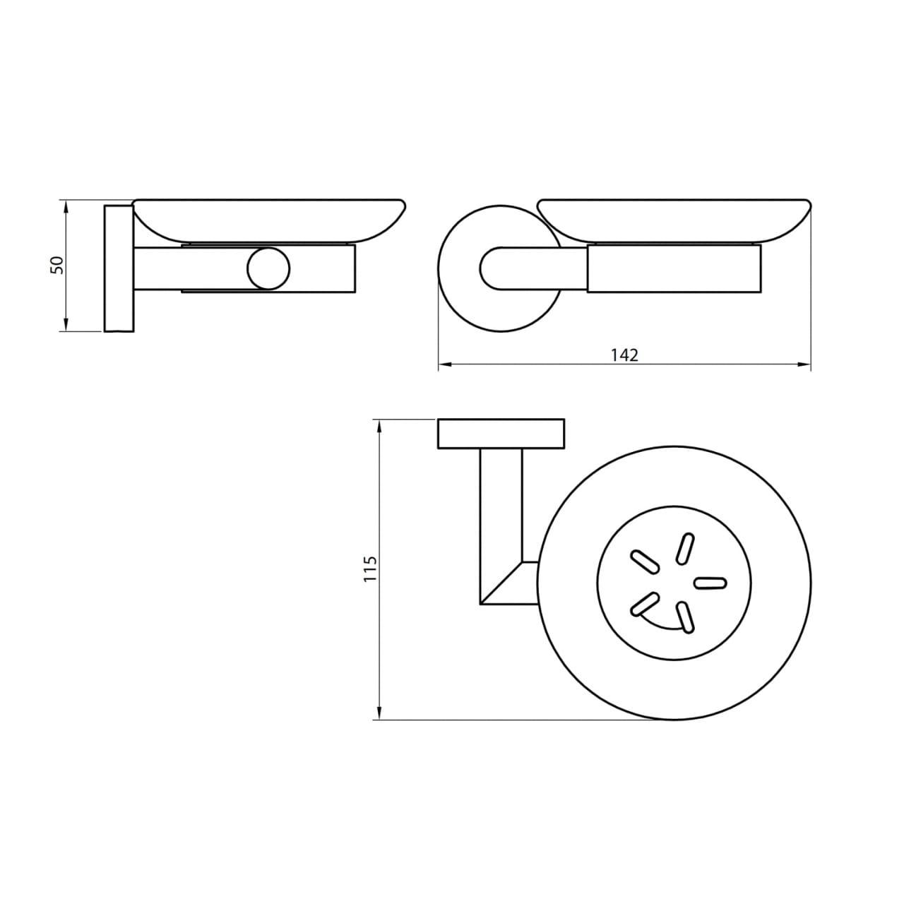 GLISTEN006 - Casa Bano Glisten Soap Dish Holder : Bathroom Planet