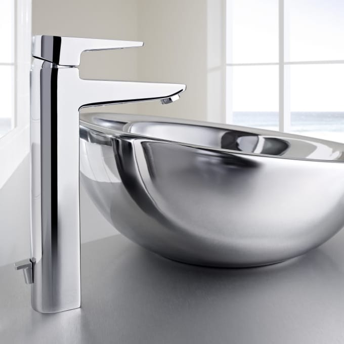 5A3431C00 - Roca Esmai Extended Basin Mixer Tap Chrome with Pop Up ...