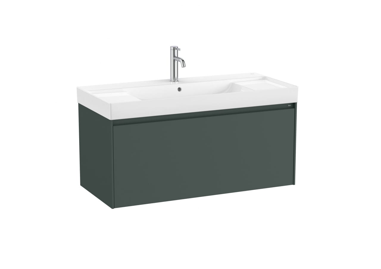 Roca Ona: Unik Wall Hung Vanity Unit with 1 Drawer & Basin (1000mm ...