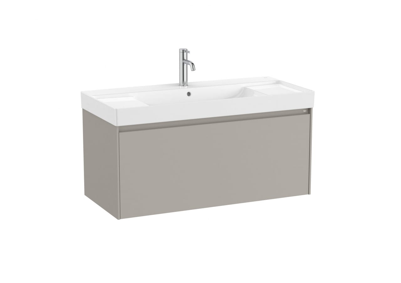 Roca Ona: Unik Wall Hung Vanity Unit with 1 Drawer & Basin (1000mm ...
