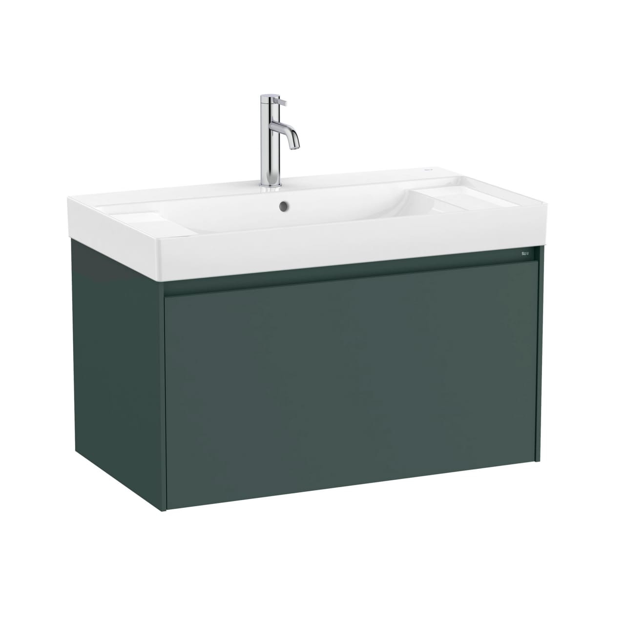 Roca Ona: Unik Wall Hung Vanity Unit with 1 Drawer & Basin (800mm ...