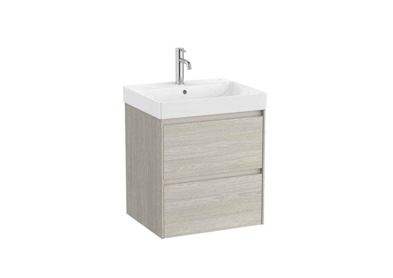Roca Ona: Unik Wall Mounted Vanity Unit with 2 Drawers & Basin (550mm ...