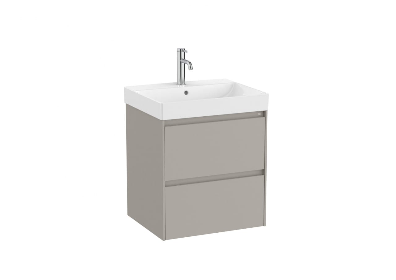 Roca Ona: Unik Wall-Hung Vanity Unit with 2 Drawers & Basin (600mm ...
