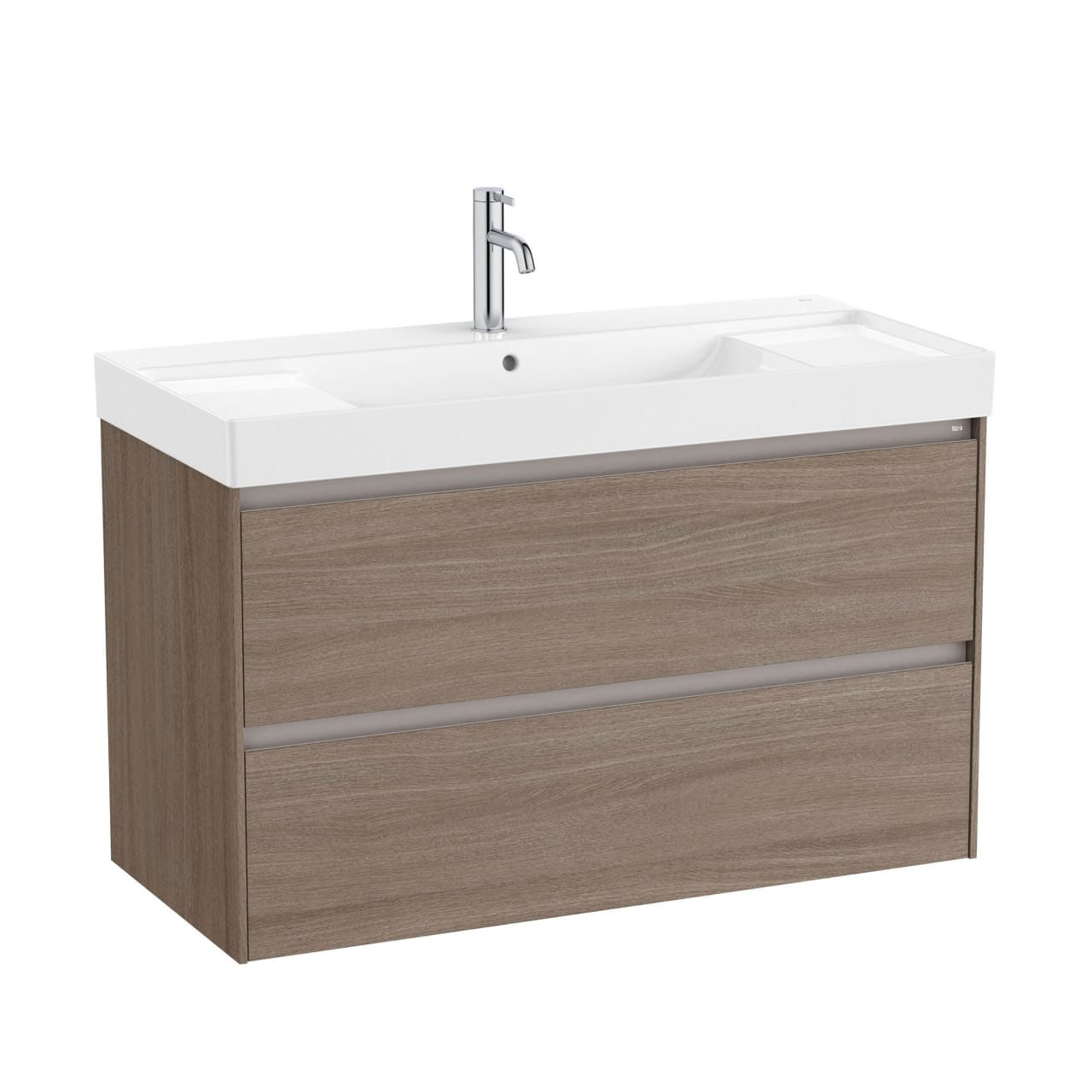 Roca Ona: Unik Wall-Hung Bathroom Vanity Unit with 2 Drawers and Basin ...