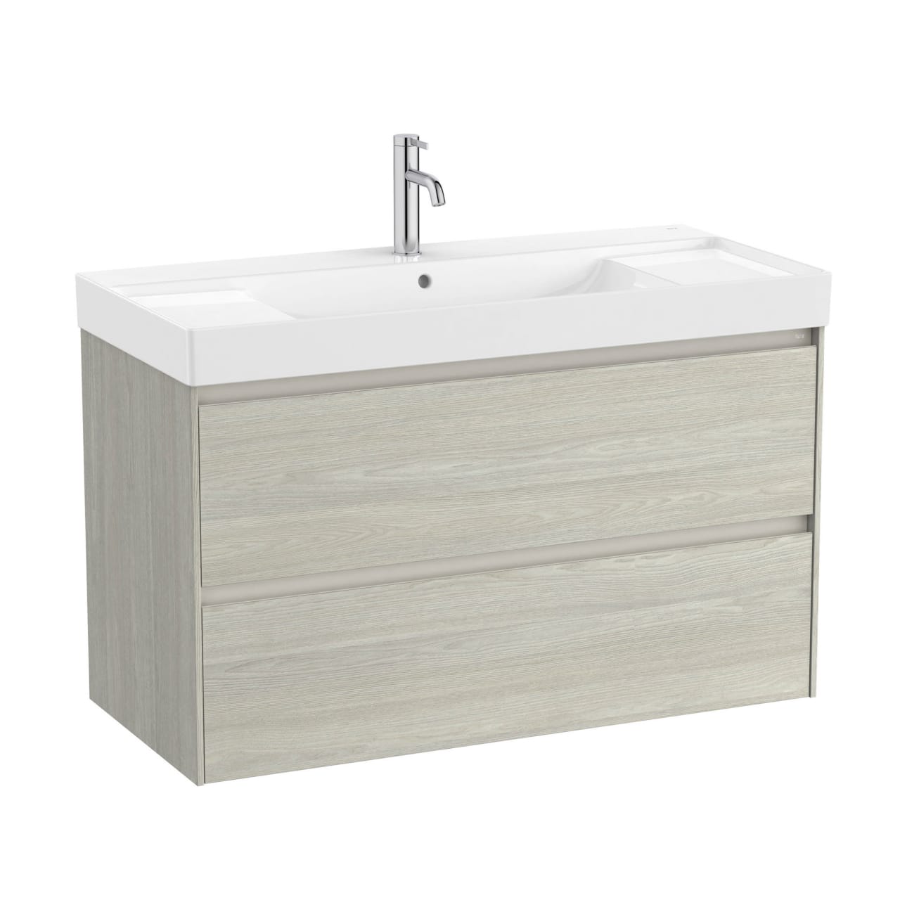Roca Ona: Unik Wall-Hung Bathroom Vanity Unit with 2 Drawers and Basin ...