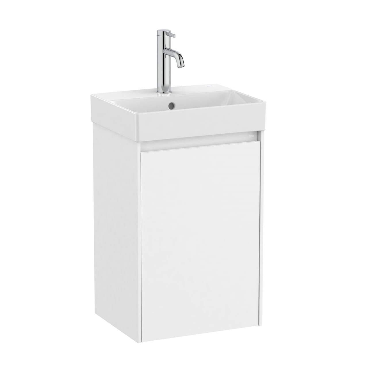 Roca Ona: Unik Wall-Hung Compact Bathroom Vanity Unit with 1 Door and ...