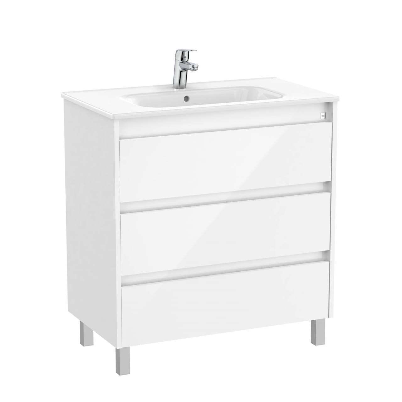Roca Tenet: Unik Floor Standing Vanity Unit with Three Drawers and ...