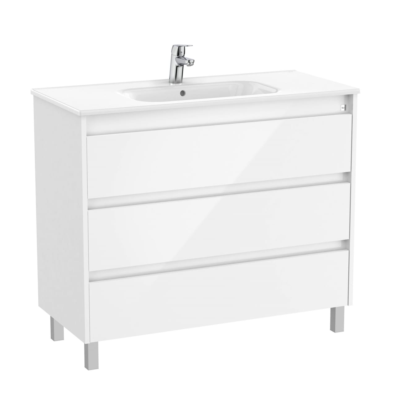 Roca Tenet: Unik Floor Standing Vanity Unit with Three Drawers and ...