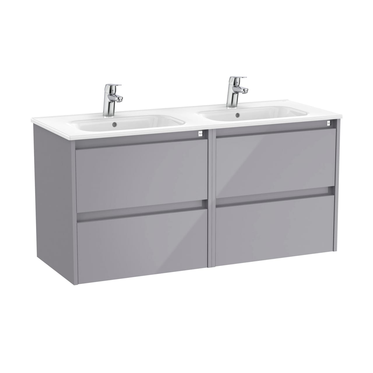 Roca Tenet: Unik Wall-hung Double Vanity Unit with Four Drawers and Two ...