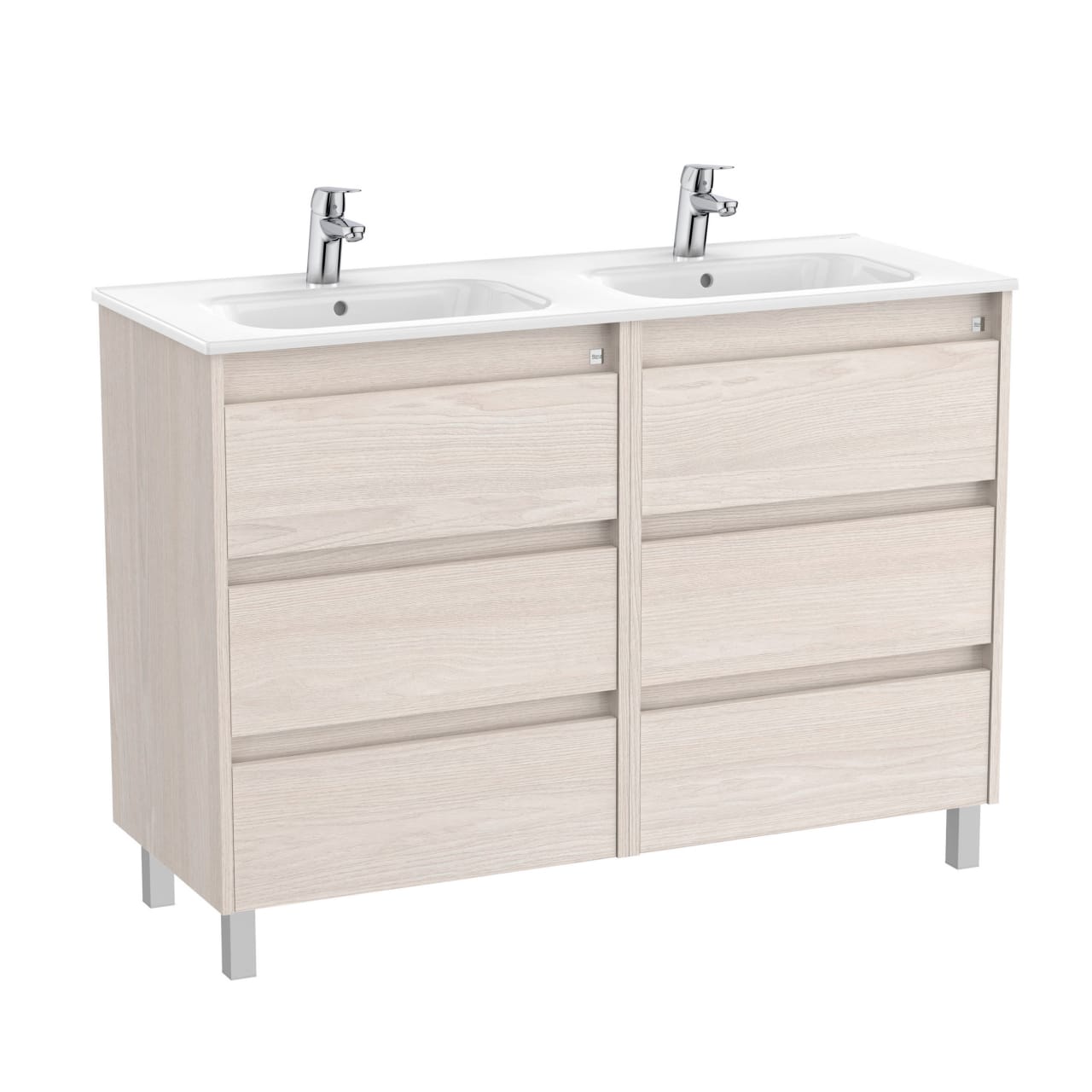 Roca Tenet: Unik Floor-standing Double Vanity Unit with Six Drawers and ...