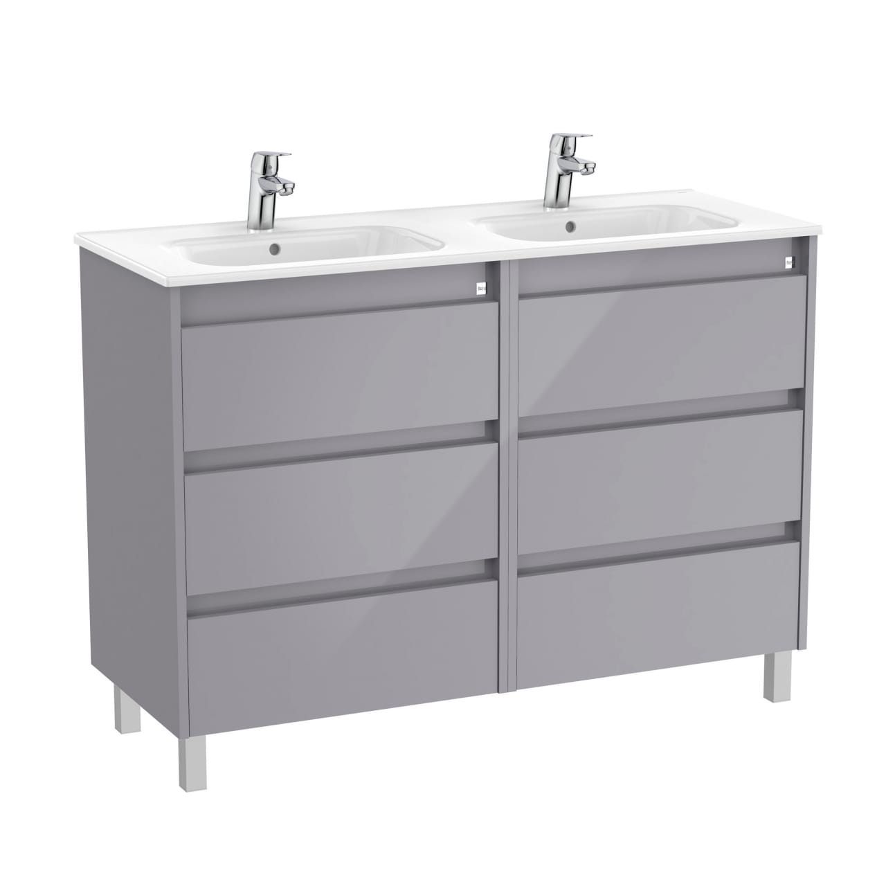 Roca Tenet: Unik Floor-standing Double Vanity Unit with Six Drawers and ...