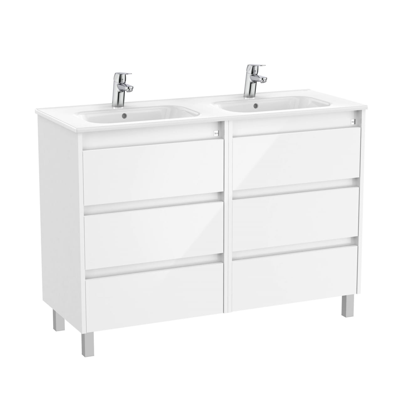 Roca Tenet: Unik Floor-standing Double Vanity Unit with Six Drawers and ...