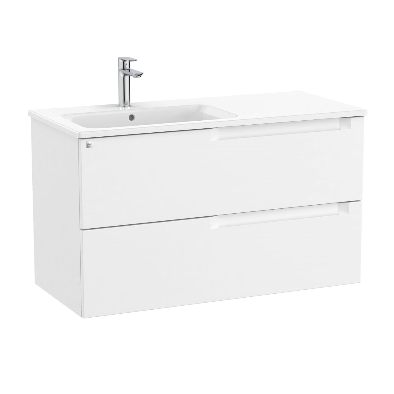 Roca Aleyda: Unik Wall-hung Vanity Unit with Two Drawers and LH Basin ...