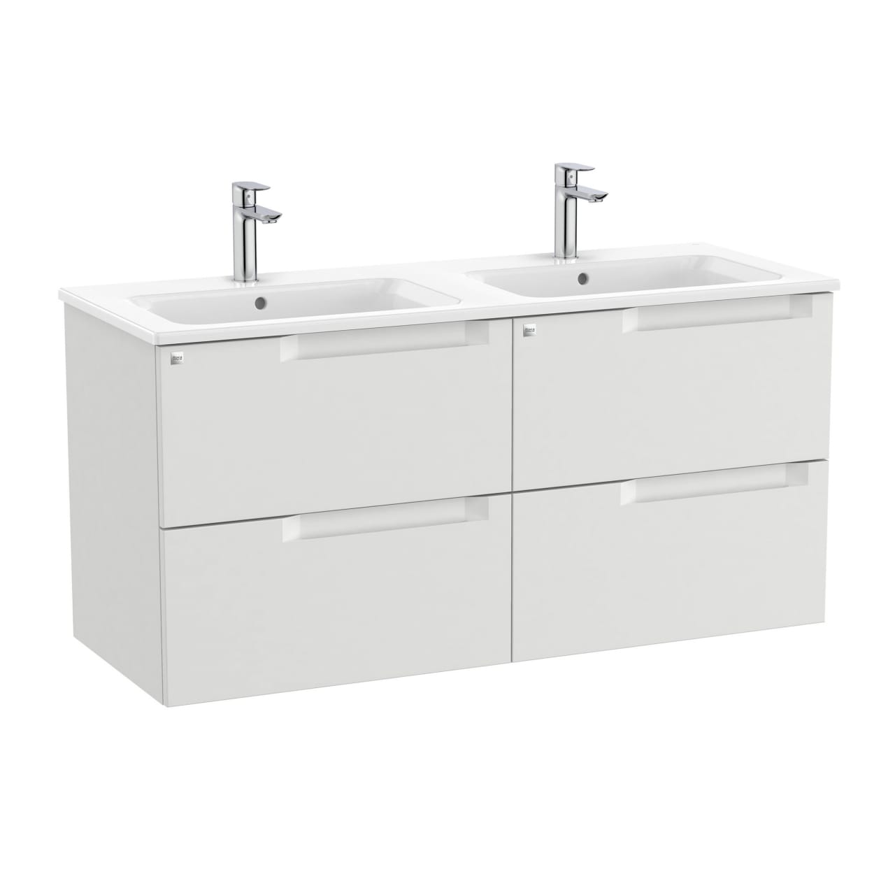 Roca Aleyda: Unik Wall-hung Double Vanity Unit with Four Drawers and ...
