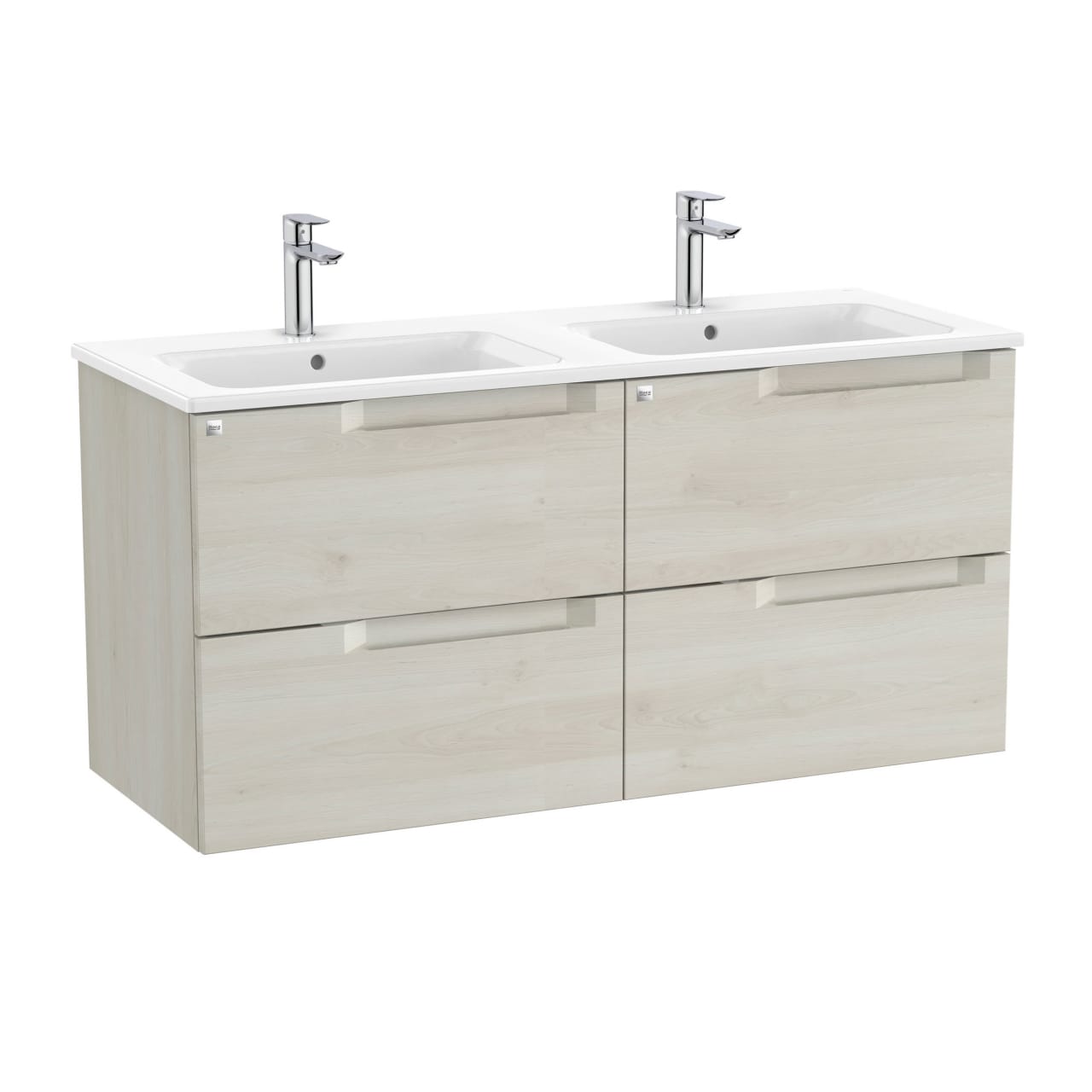 Roca Aleyda: Unik Wall-hung Double Vanity Unit with Four Drawers and ...