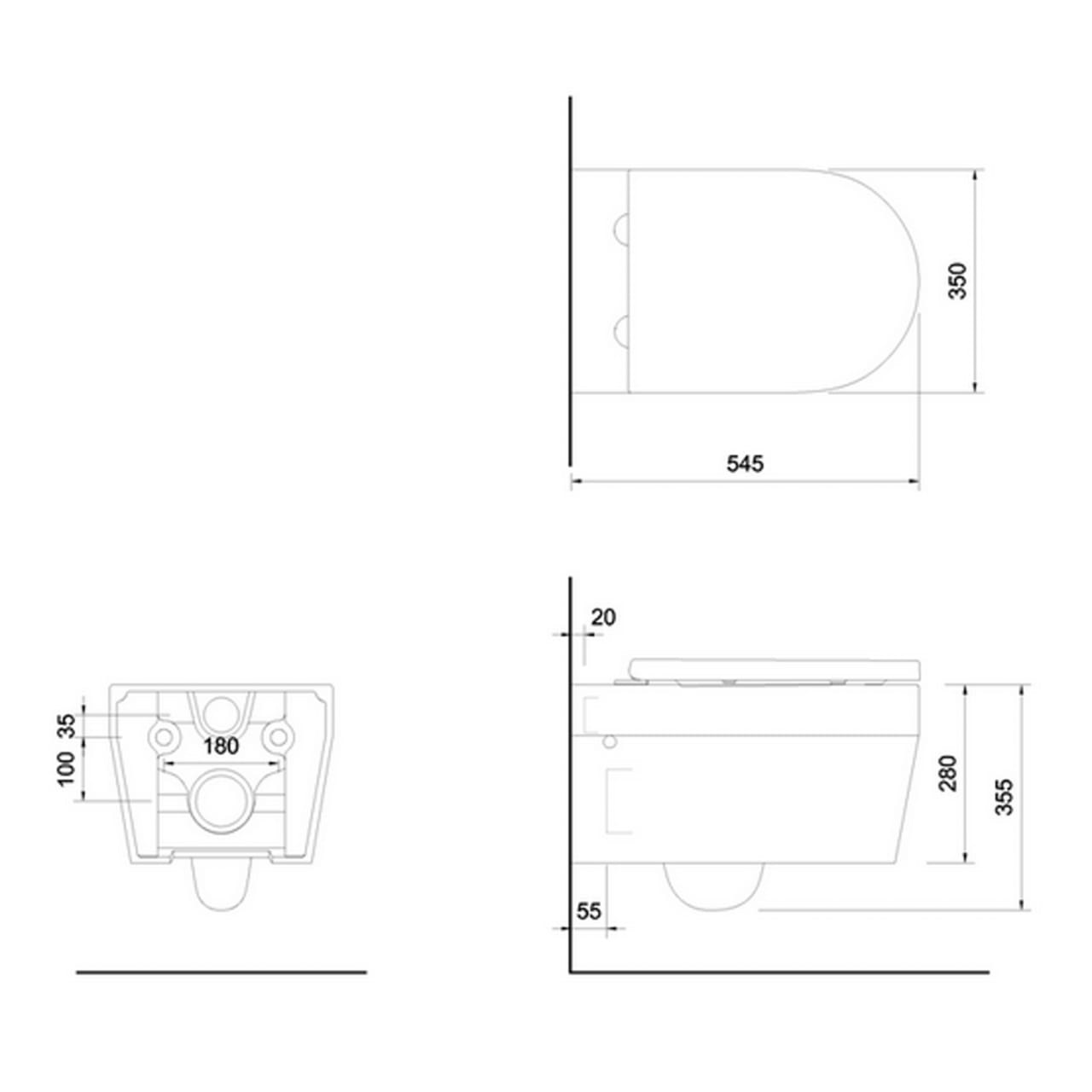 15B35306 - Britton: Stadium Wall-Hung Toilet Pan With Seat : Bathroom ...