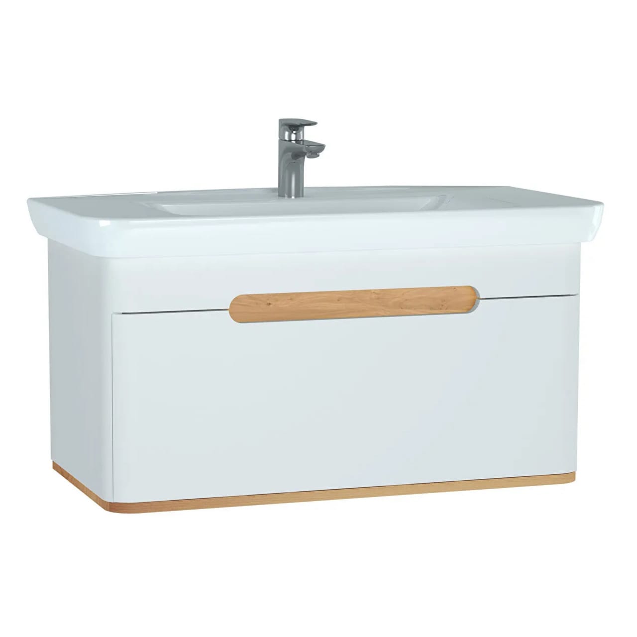 60814 - Vitra: Sento Wall-hung Bathroom Vanity Unit with One Drawer and ...