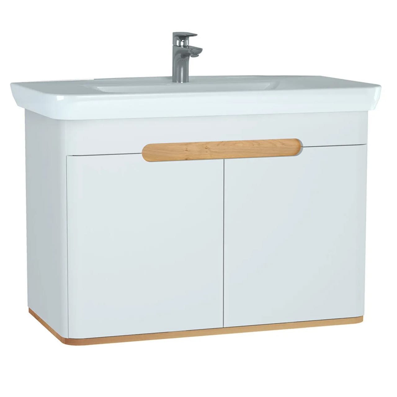Vitra: Sento Wall-hung Bathroom Vanity Unit with Doors and Basin ...