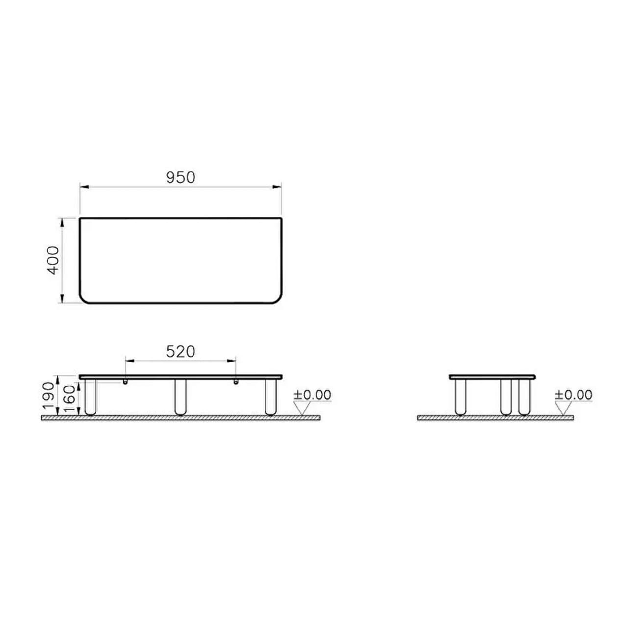 60872 - Vitra: Sento Cabinet Base Console with 5 Legs in Light Oak ...