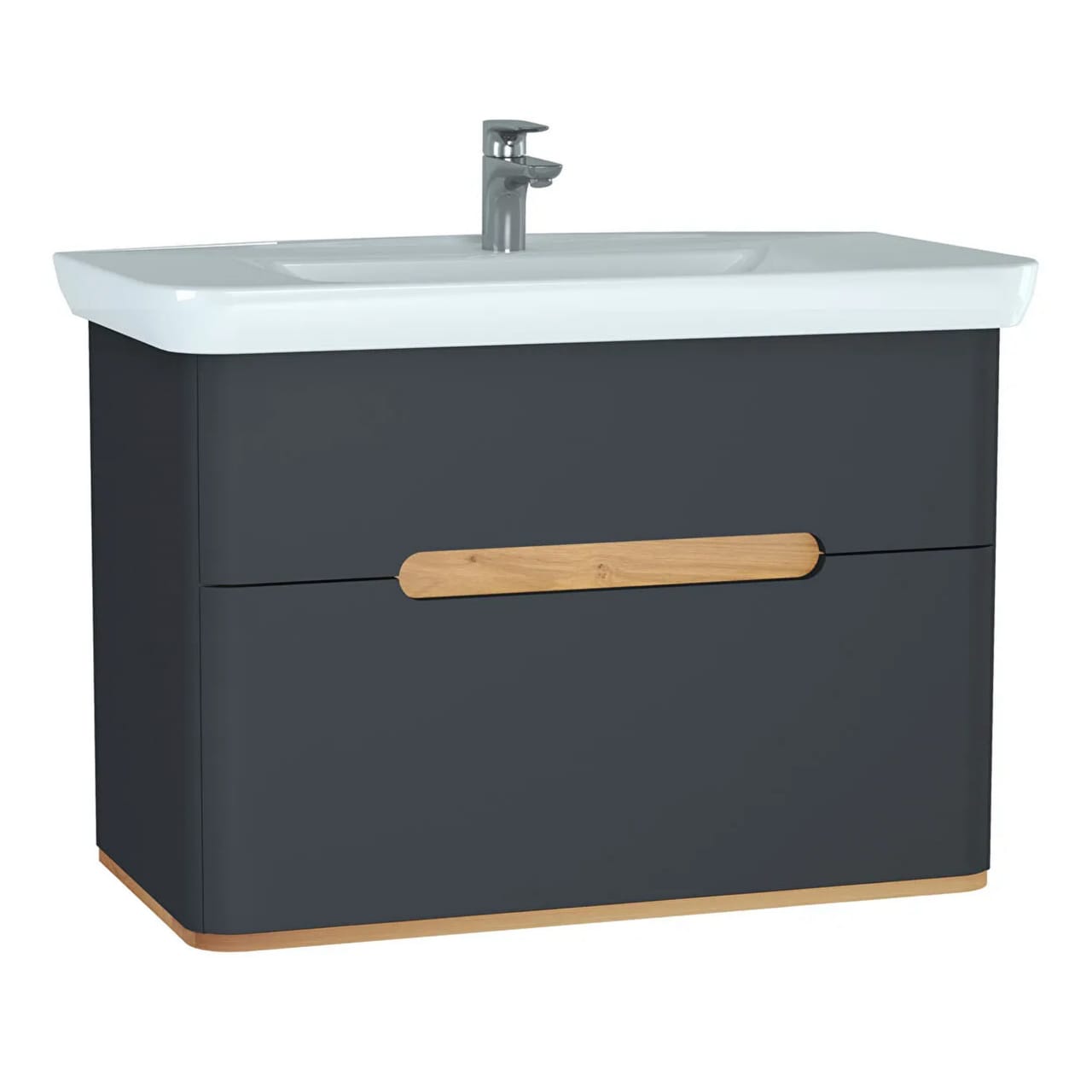 60838 - Vitra: Sento Wall-hung Bathroom Vanity Unit with Two Drawers ...