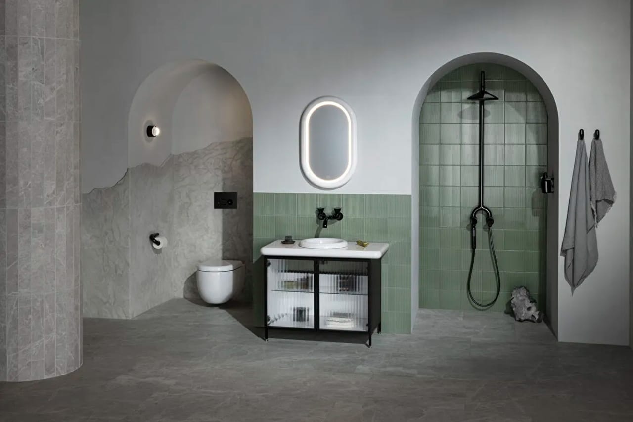 66743 - VitrA: Liquid Wall-mounted Illuminated Mirror with Ceramic ...