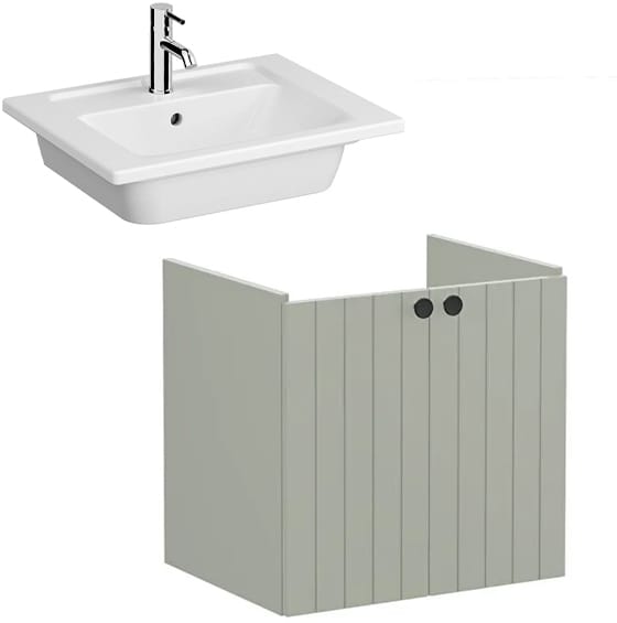69001-7055B003-0001 - VitrA: Root Groove Wall-hung Vanity Unit With ...