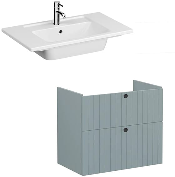 69054-7056B003-0001 - VitrA: Root Groove Wall-hung Vanity Unit With Two ...
