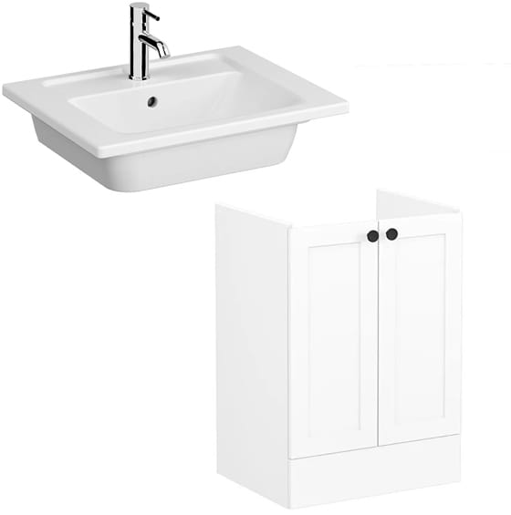 VitrA: Root Classic Vanity Unit with Two Doors and Basin (600mm ...