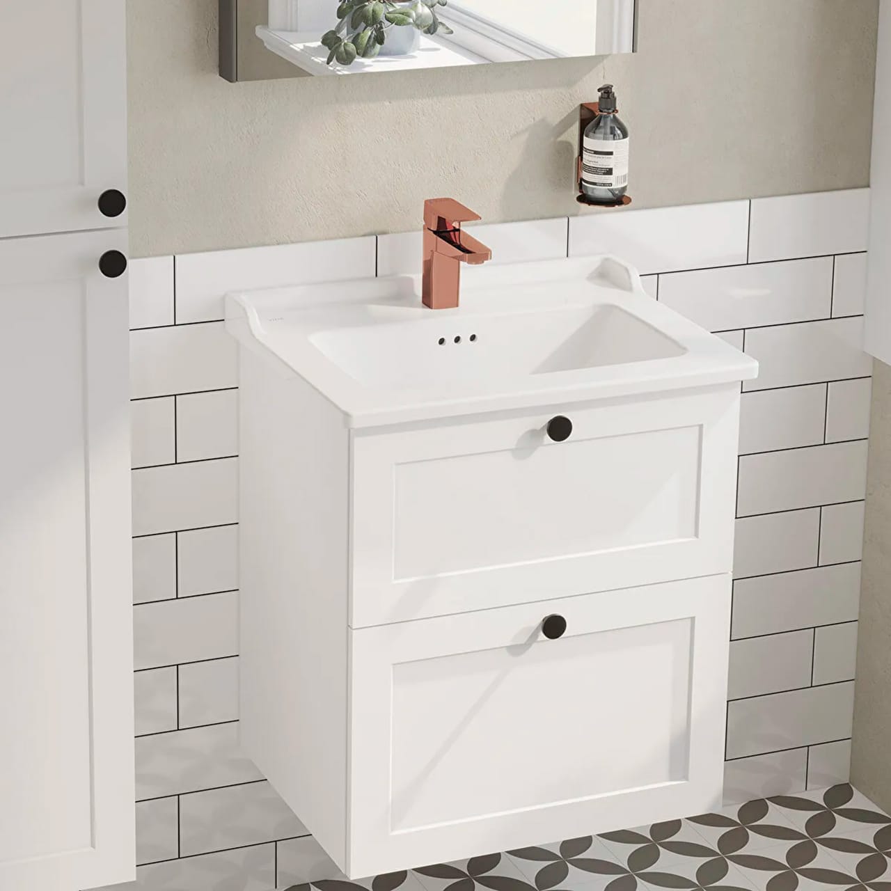 68468-7055B003-0001 - VitrA: Root Classic Wall-hung Vanity Unit with ...