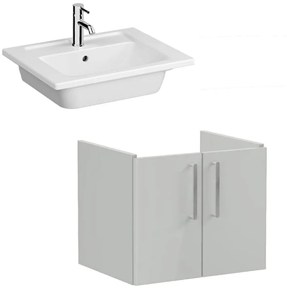 67873-7055B003-0001 - VitrA: Root Flat Wall-hung Vanity Unit with Doors ...