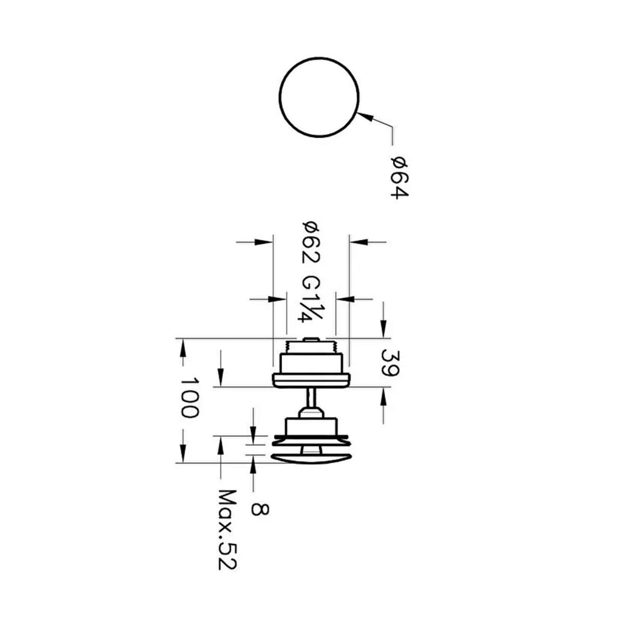 VitrA: Universal Basin Waste Set : Bathroom Planet